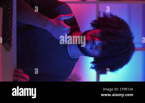 Vertical video. Enough gesture. Refusing man. Meme expression ...