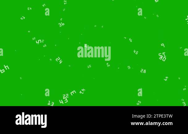 Digital numbers motion graphics with green screen background Stock ...