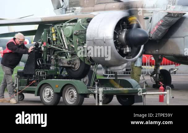 Yorkshire Air Museum. York, Yorkshire, Uk. Running aircraft engines ...