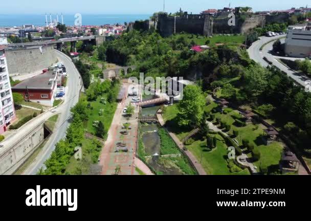 The architectural wonders of Trabzon, Turkey, with a top view featuring ...
