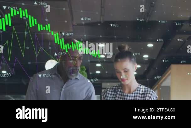 Animation of multiple graphs with changing numbers over diverse ...