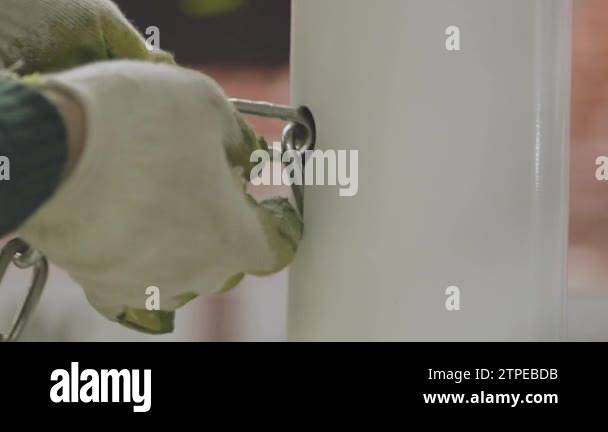 Stage equipment. Different parts of metal scaffold on construction ...