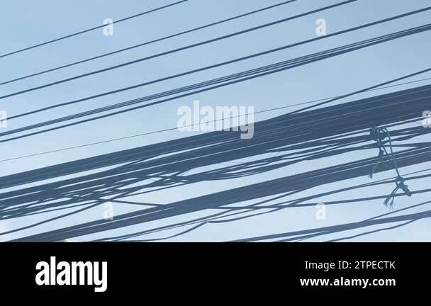 Electricity electrical wire wires cable cables Stock Videos & Footage ...
