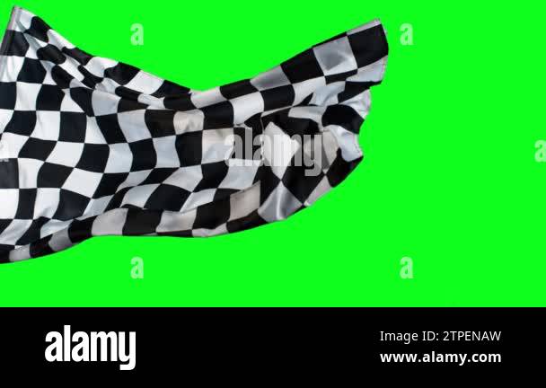 Super Slow Motion of Waving Flag of USA Isolated on Green Background ...