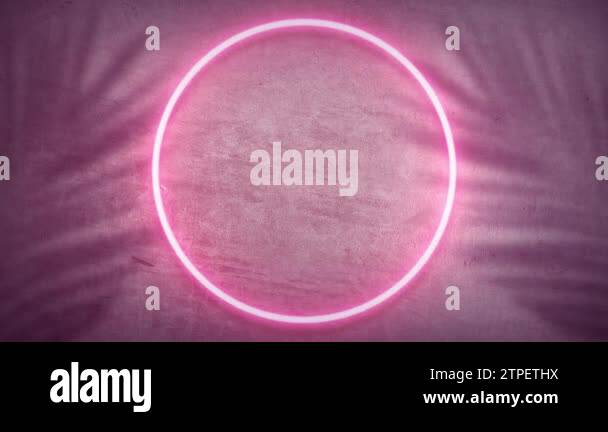 Neon light frame, glowing rectangle. White fluorescent lamp on texture ...