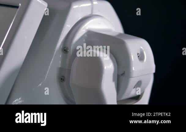 Robotic shoulder and chest. Robot body detail in motion. 4K Stock Video ...