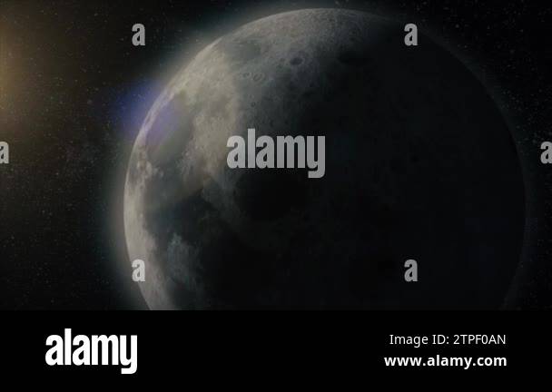 Moon Phases Realistic Fit Height Loop. Animation moon phases with light ...