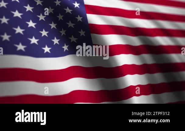Waving Flag of United States of America, US national video background ...