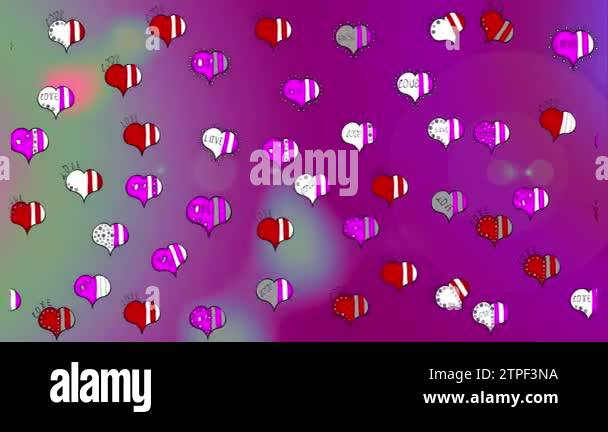 Seamless. love pattern with nice lettering calligraphy text and hearts ...