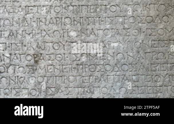 Ancient greek letters carved Stock Videos & Footage - HD and 4K Video ...