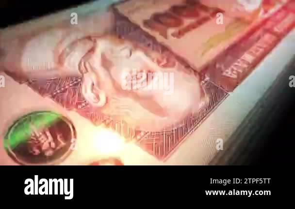 Guatemala money quetzal money counting. GTQ banknotes. Fast cash note ...