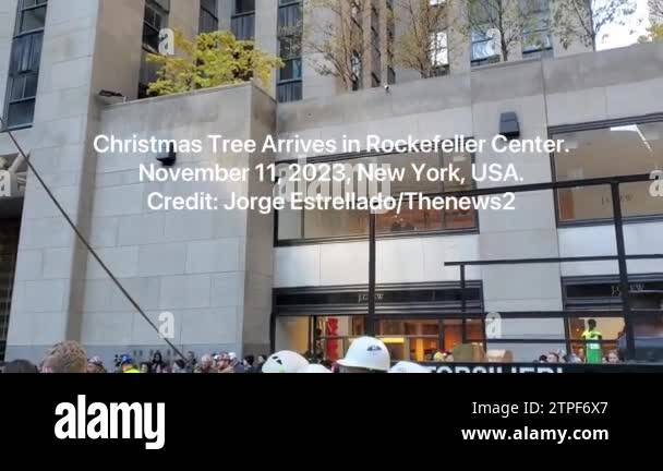 Christmas tree Arrives in Rockefeller Center. November 11, 2023 ,New ...