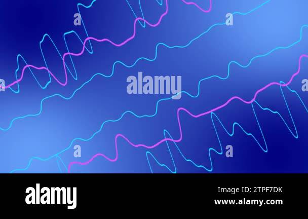 Digital equalizer sound wave illustration. Musical neon background ...