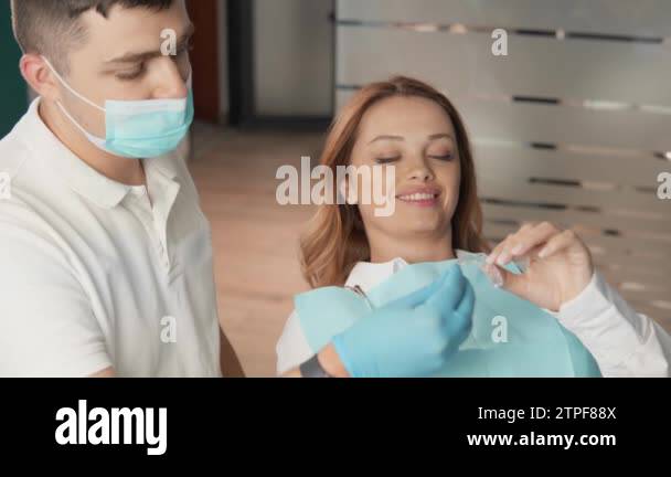 The dentist focuses on a professional approach to bite correction. The ...