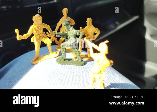 toy soldiers. war. soldier with weapons. injury and death in war ...