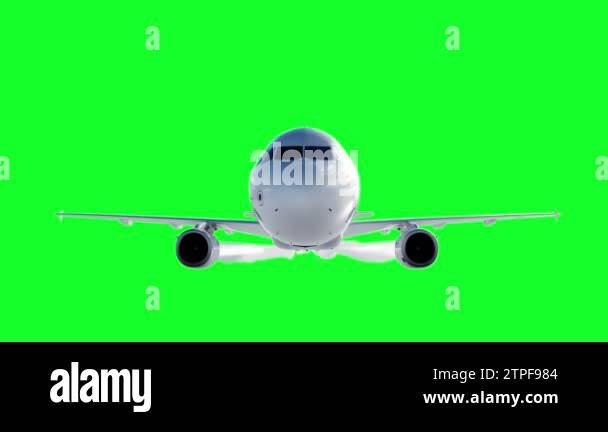 Passenger flying Plane animation. A condensation trail of an airplane ...