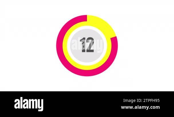 Countdown Timer From 15 To 0 Seconds Realtime Modern Flat Design Of Countdown Animation On