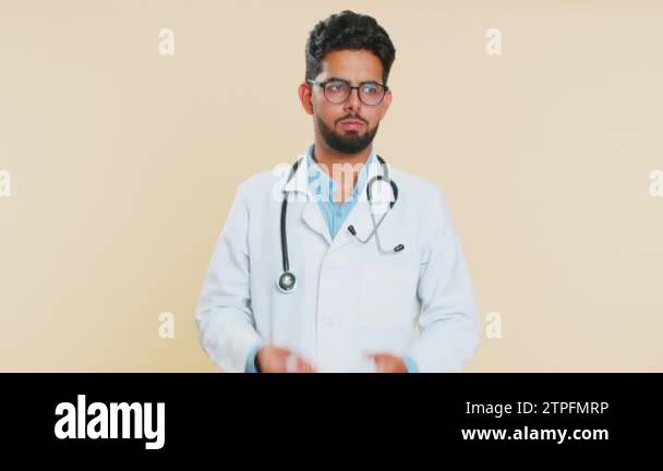 I am dont want it, not me. Confused Indian young doctor cardiologist ...