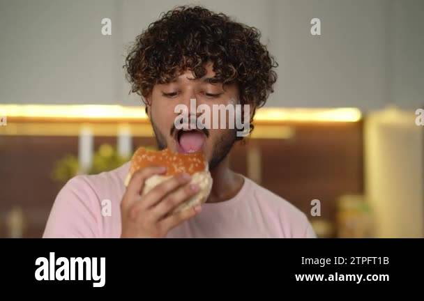 Man eating huge burger Stock Videos & Footage - HD and 4K Video Clips ...