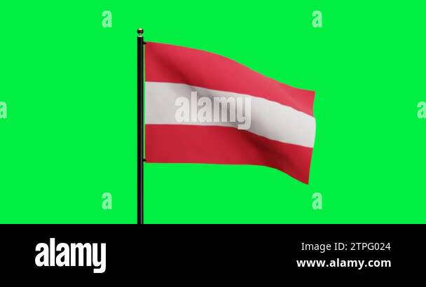 3D Rendered Austria National Flag Waving Animation with Realistic Wind ...
