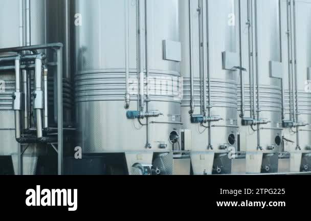 Stainless steel storage tanks for wine fermentation and maturation in ...