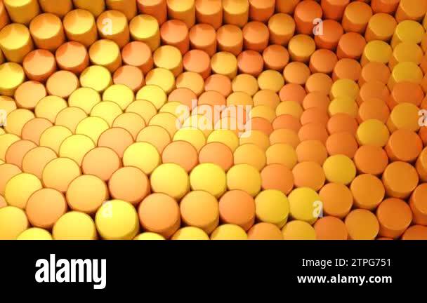 Cylinders Formed A Wave. Abstract background, 2 in 1, loop, created in ...