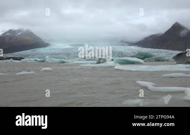Glaciers and icebergs. Global warming, climate and weather change ...
