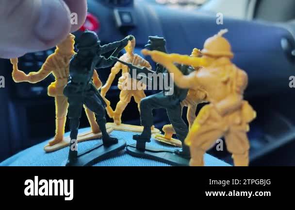 toy soldiers. war. soldier with weapons. injury and death in war ...