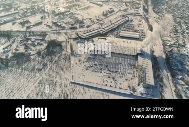 Modern storehouse construction site, the structural steel structure of ...