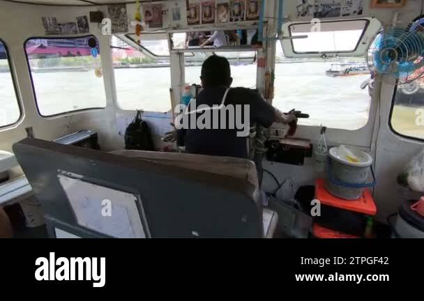 Bangkok, Thailand - March 5, 2018 : Inside of boat transportation at ...
