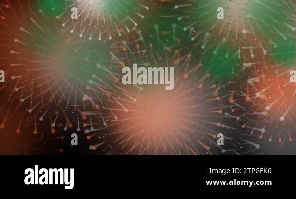 Animated motion graphic of fireworks in Indian national flag colors on ...