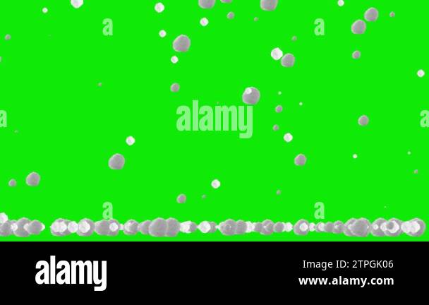 Falling Snowballs motion graphics with green screen background Stock ...