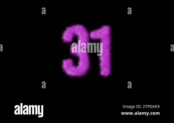 Pink furry number 31 with alpha channel, furry number, barbie Stock ...