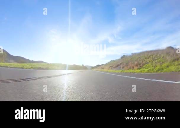 During the day, driving on HWY 101 near Arroyo Quemada Beach ...