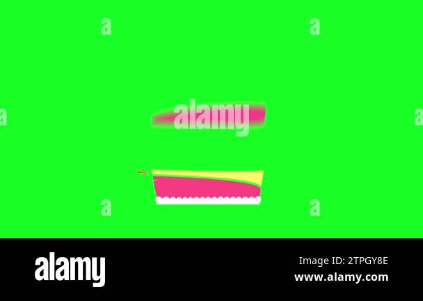 Birthday cake animation. cake animation. green screen background. happy ...