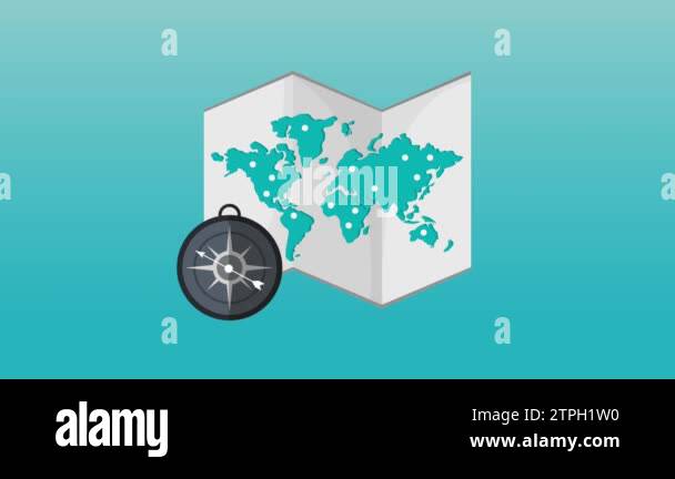World map with compass Stock Videos & Footage - HD and 4K Video Clips ...