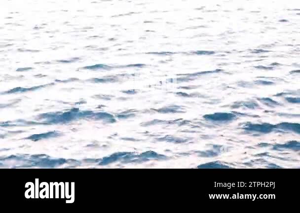 Sea marine shot in 4k. Seascape of sea surface and water texture with ...