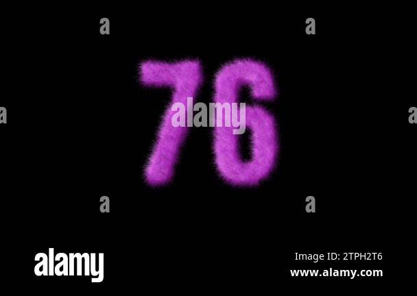 Pink furry number 76 with alpha channel, furry number, barbie Stock ...