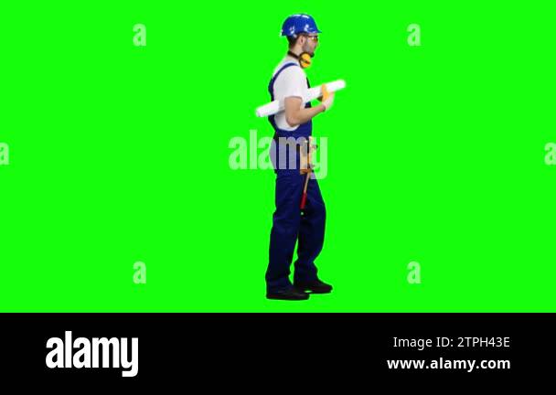 Engineer goes to the meeting and carries a drawing of the building ...