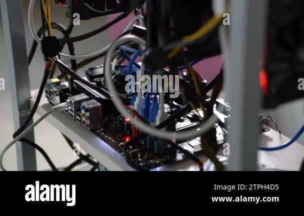 open rack for cryptocurrency mining includes graphics cards ...