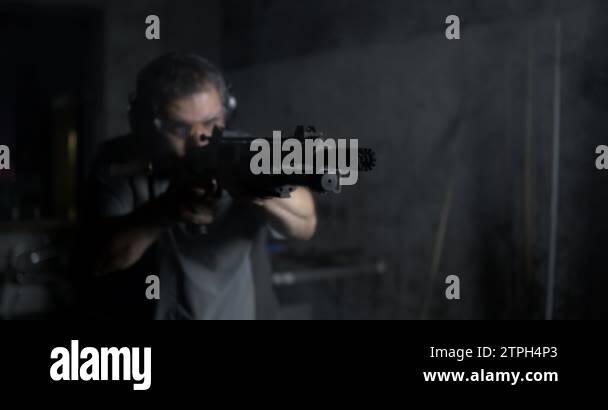 Man Firing Powerful Shotgun, High-Speed 800fps Slow-Motion Capture ...