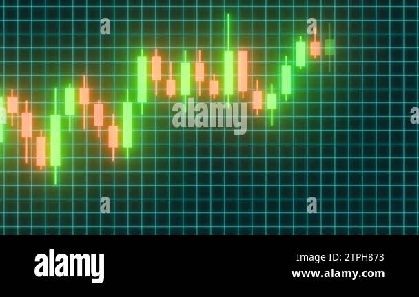 Stock Market Candlestick Chart Pattern Investment Finance Diagram - 4K ...