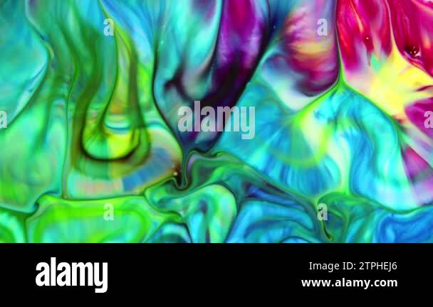 This stock video shows what happens when milk is introduced to a mixed ...