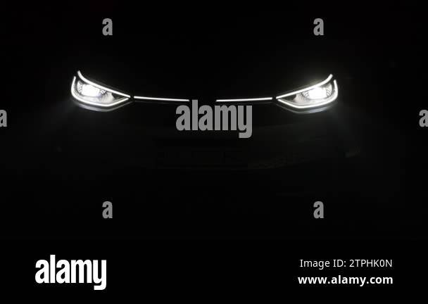 Switched on led matrix lights of luxury car. Car Blinker Light. Car ...