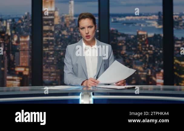 Newsreader anchorwoman Stock Videos & Footage - HD and 4K Video Clips ...