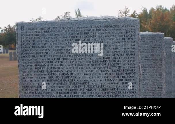 Tombstones with the names of German soldiers who died in the Second ...
