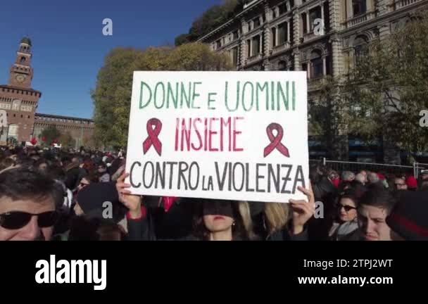 Europe, Italy, Milan 11-25-2023- November 25th world day against ...