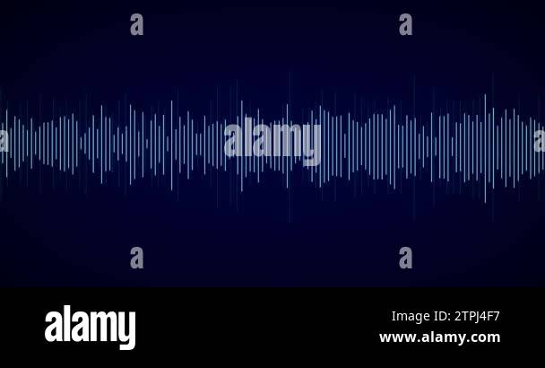 Sound wave equalizer with glitch effect. Audio frequency animation ...