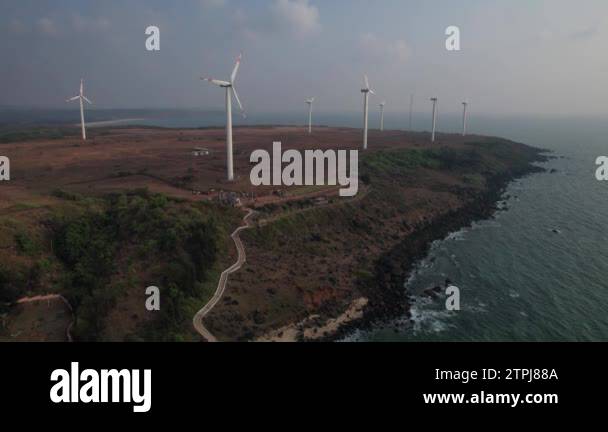 Aerial view footage of the most beautiful beaches of Konkan coast in ...