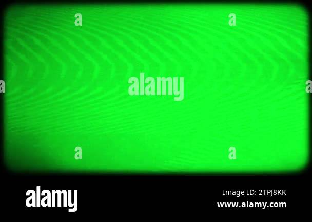 Effect of old TV with kinescope. Green screen, VHS and kinescope ...